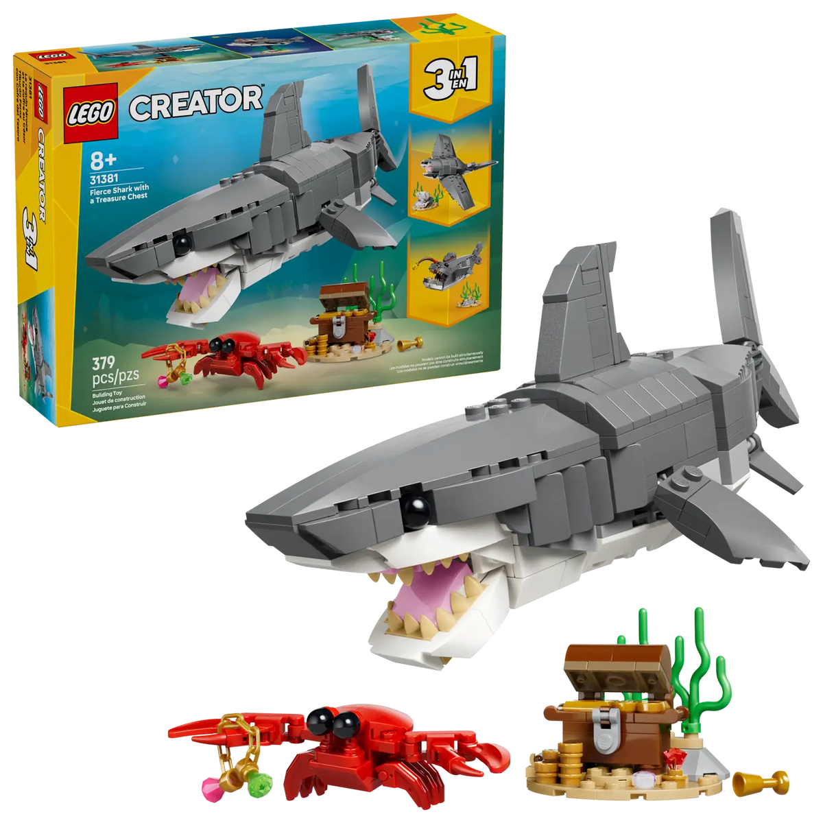 Fierce Shark with a Treasure Chest | Dream Kitty